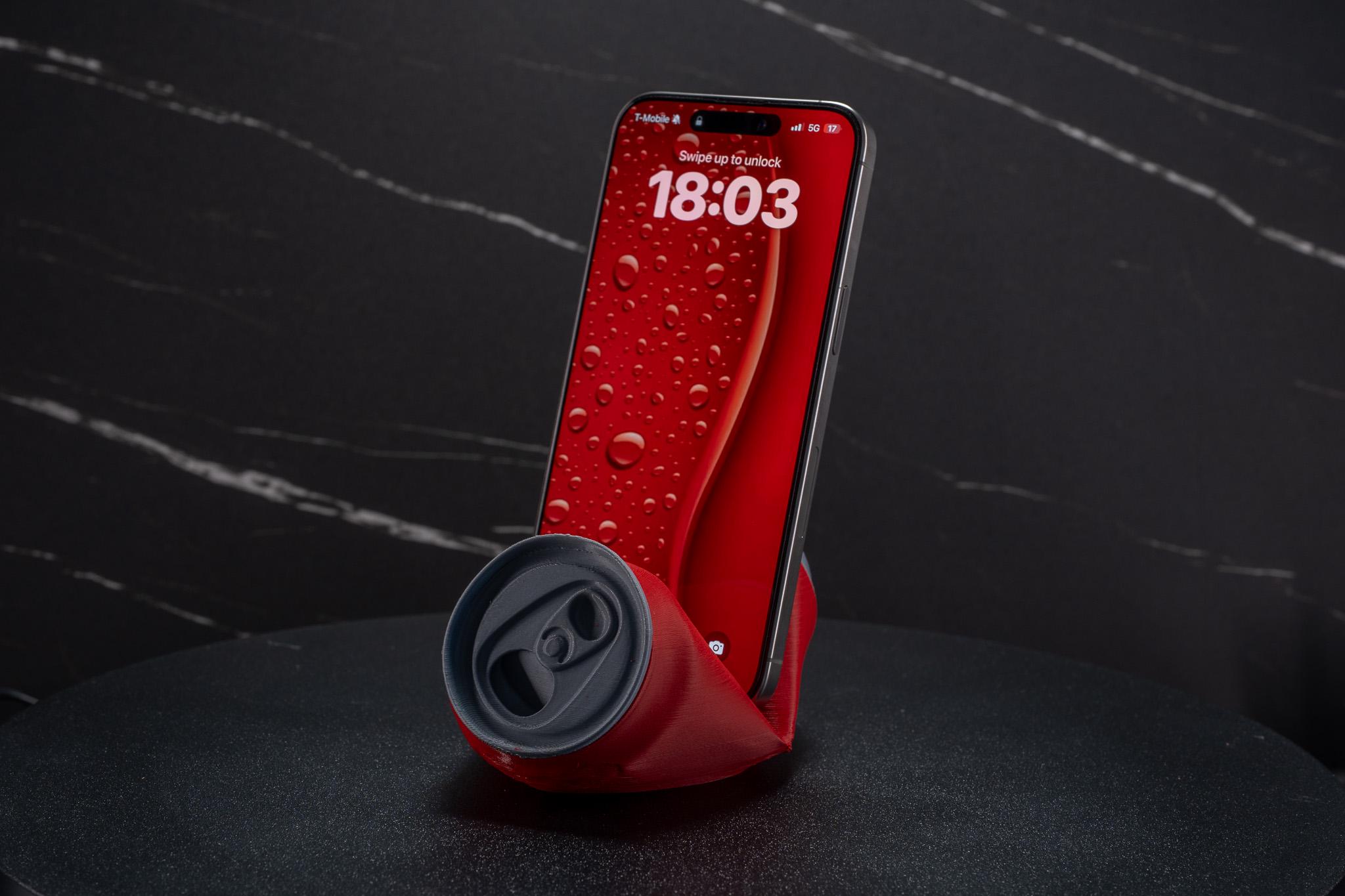 3D Printed Crushed Soda Can Cell Phone Holder - Etsy