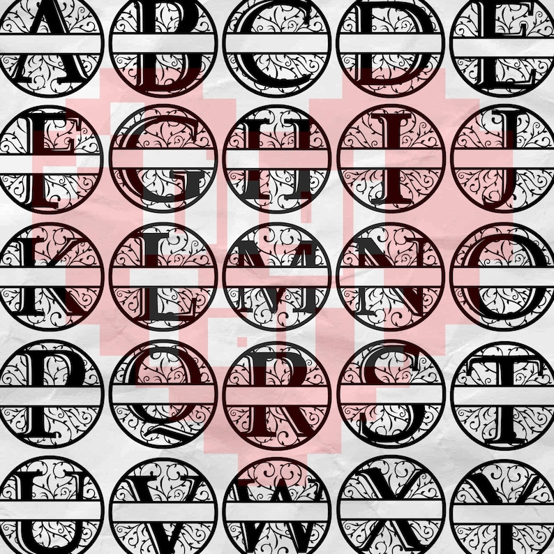 Split Monogram SVG Bundle: Letter Vector Clipart (digital Download) - Etsy