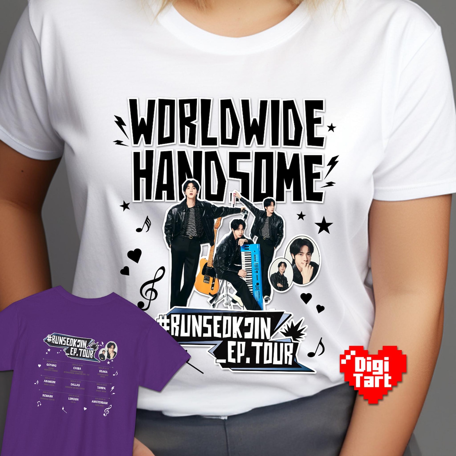 Run Seokjin Tour Shirt, BTS Jin Tshirt, Jin Concert Tee, Seokjin Tour ...