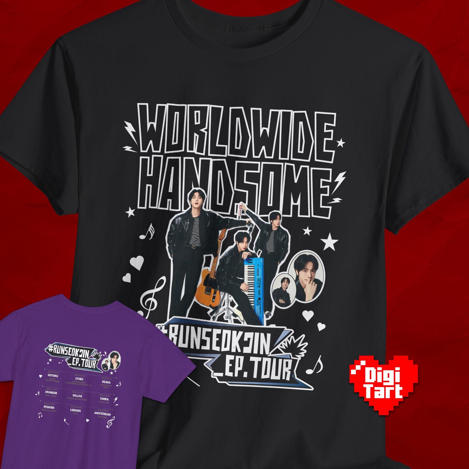 Run Seokjin Tour Shirt, BTS Jin Tshirt, Jin Concert Tee, Seokjin Tour ...