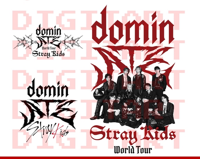 Stray Kids SKZ Domin Ate World Tour, Logo File, PNG Digital Download ...