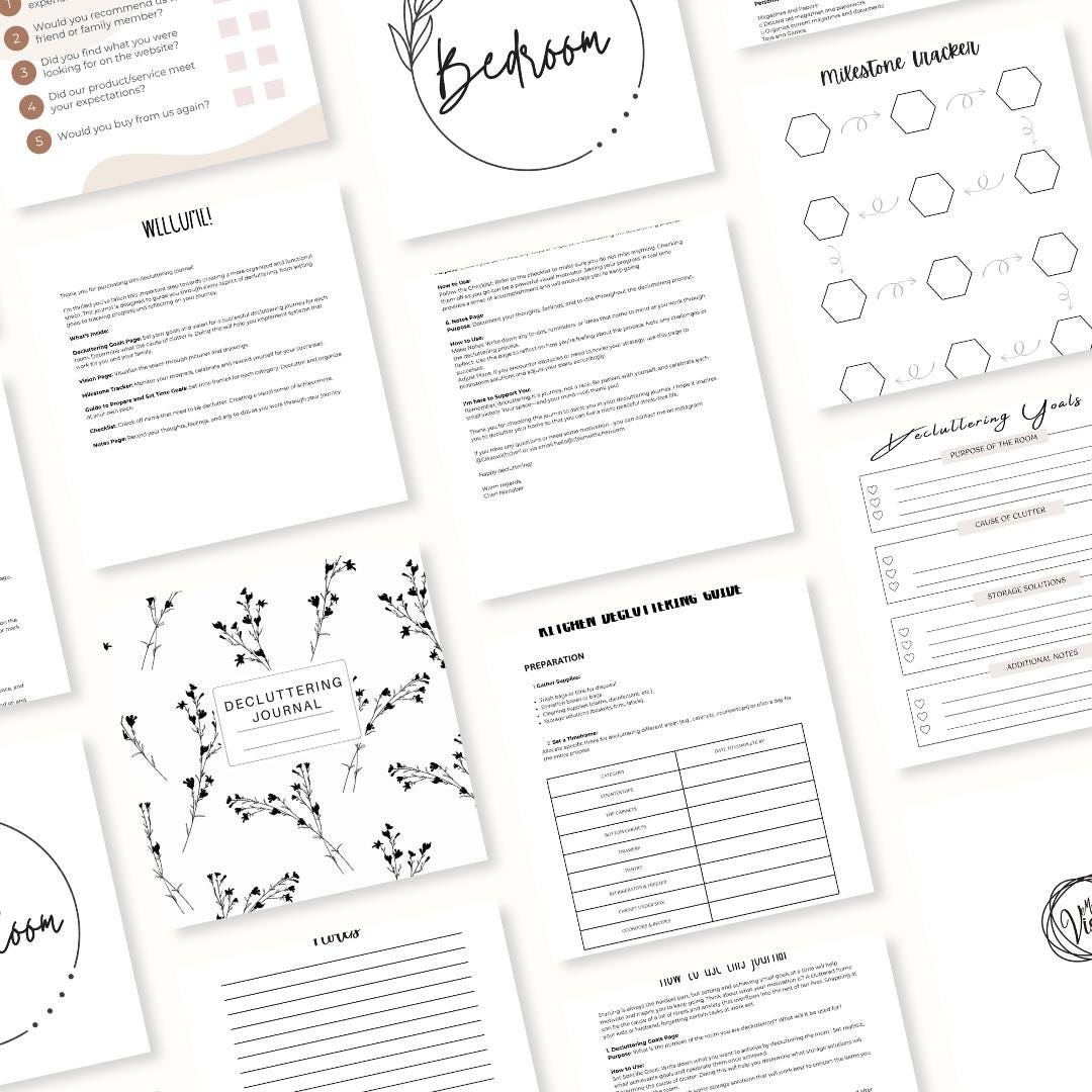 Decluttering Journal Guide - Etsy