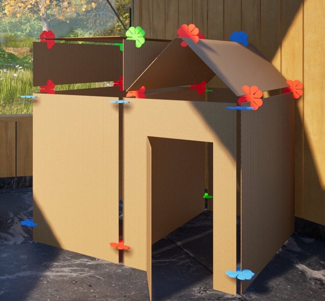 Clover: DIY Cardboard Construction Kit for Creative Kids. 25 Discs. Car ...