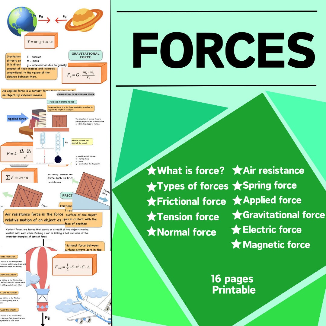 FORCES in Physics - Etsy