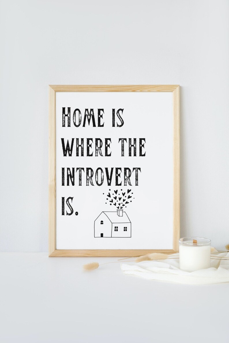 Printable Wall Art, Home Digital Print, Gift for Introvert ...