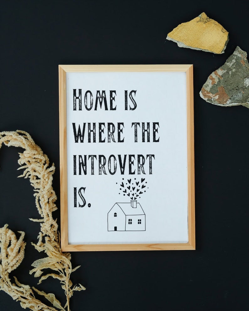 Printable Wall Art, Home Digital Print, Gift for Introvert ...