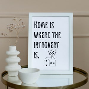 Printable Wall Art, Home Digital Print, Gift for Introvert ...