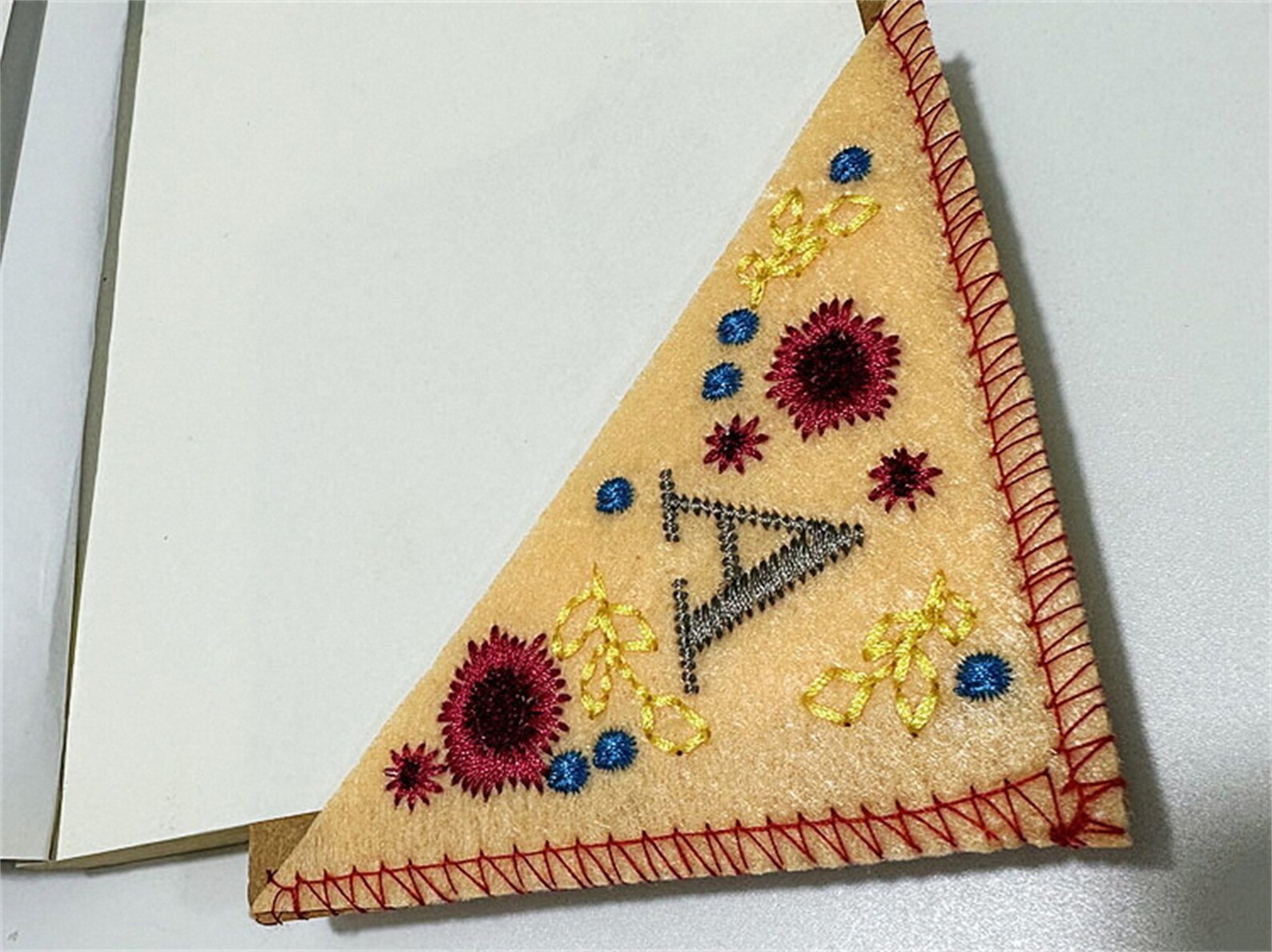 Triangle Felt Page Sewn Corner Handmade Bookmark,az 26 Alphabet ...