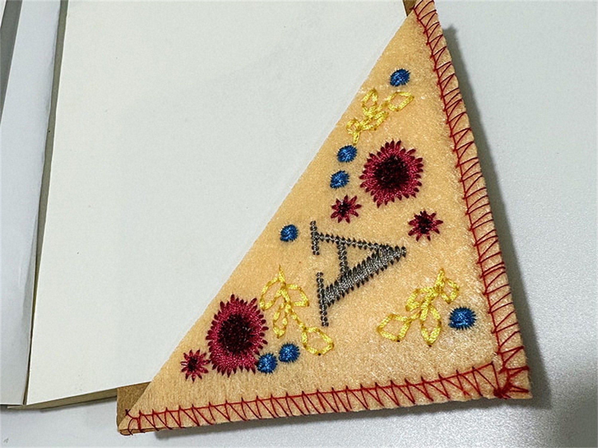 Triangle Felt Page Sewn Corner Handmade Bookmark,az 26 Alphabet ...
