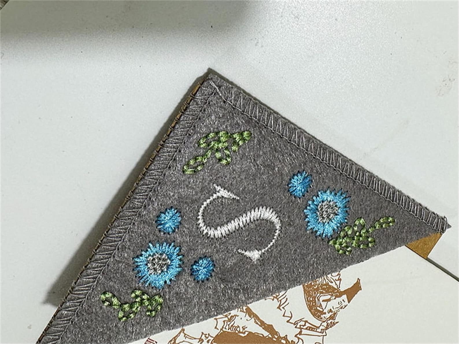Triangle Felt Page Sewn Corner Handmade Bookmark,az 26 Alphabet ...