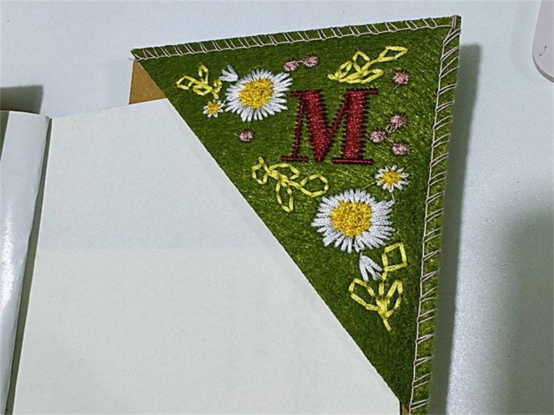 Triangle Felt Page Sewn Corner Handmade Bookmark,az 26 Alphabet ...