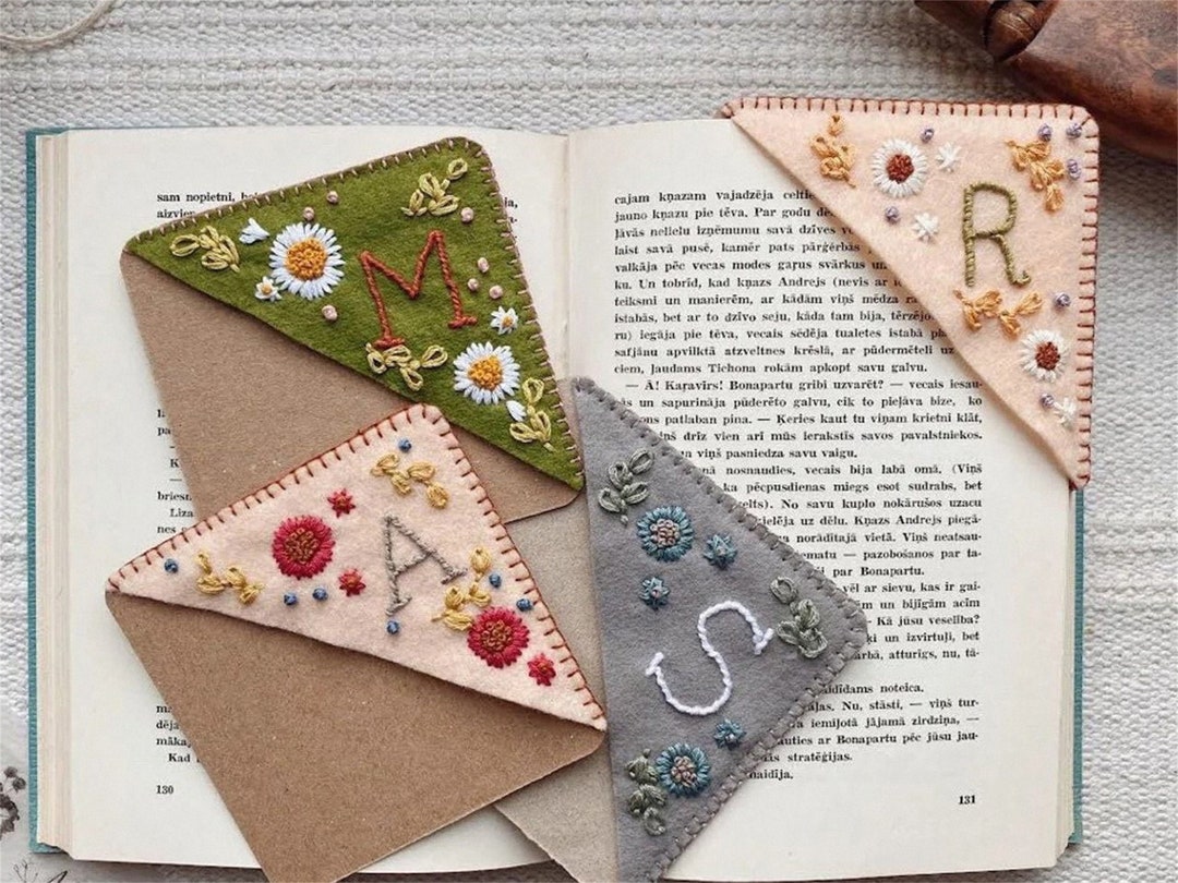 Custom Embroidered Wool Felt Bookmark, Four Seasons Creative Bookmark ...