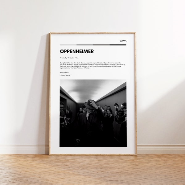 Oppenheimer Minimalist Poster - Etsy