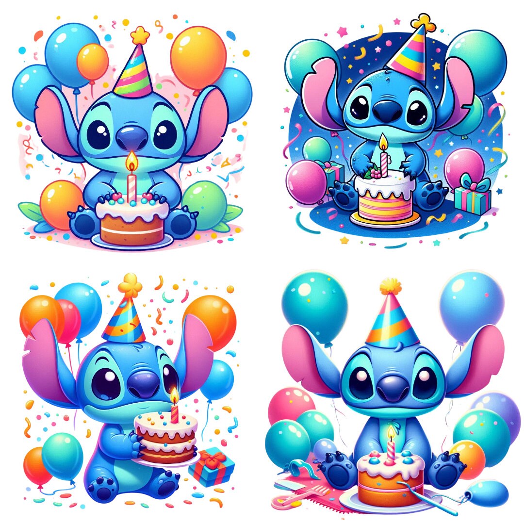 Birthday Stitch PNG Images - Etsy UK