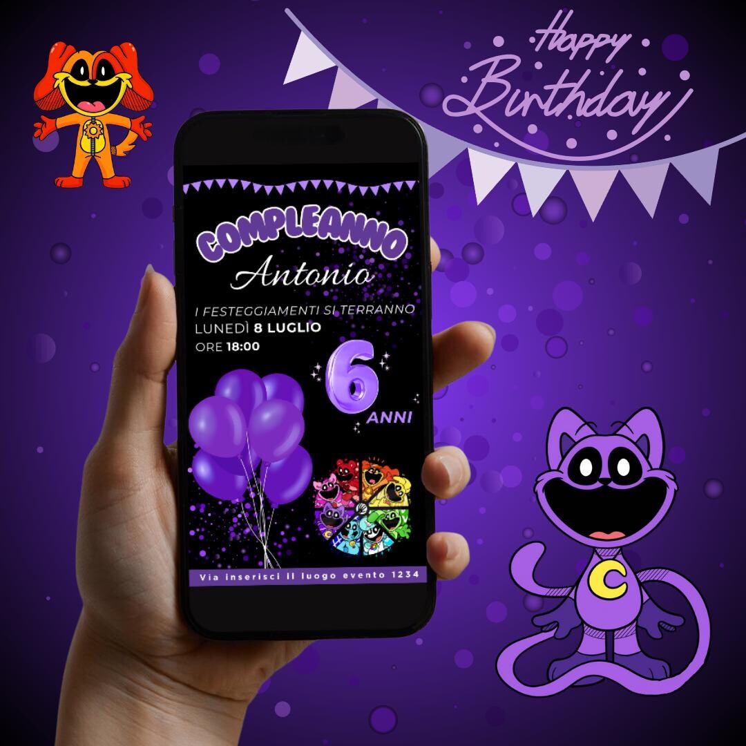 Smiling Critters Digital Birthday Invitation - Etsy