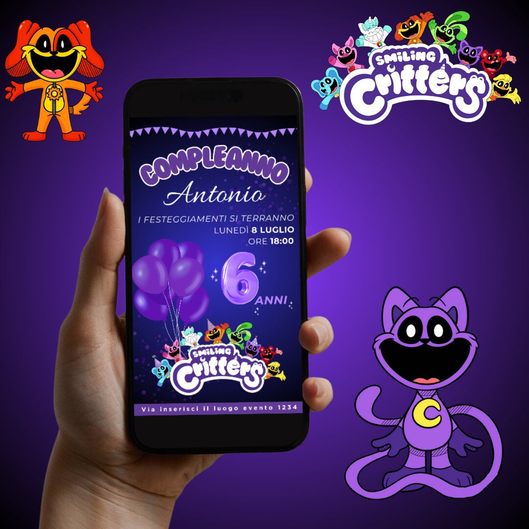 Smiling Critters Digital Birthday Invitation - Etsy