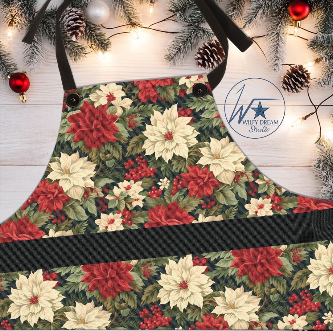 Christmas Apron Pattern Perfect Kitchen Gift Idea for Grandma Santas ...