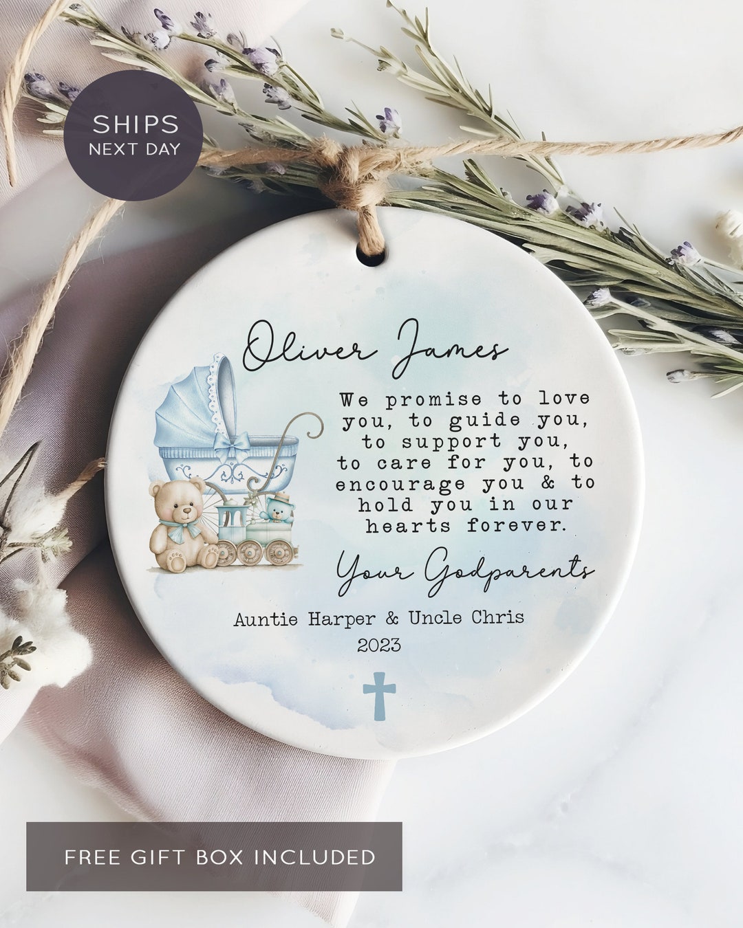 Godparents Ornament - Godchild Gift 2025 - Etsy