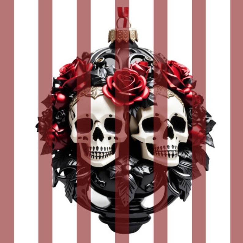 Gothic Christmas Ornament, Gothic Sticker, Macabre PNG, Horror ...