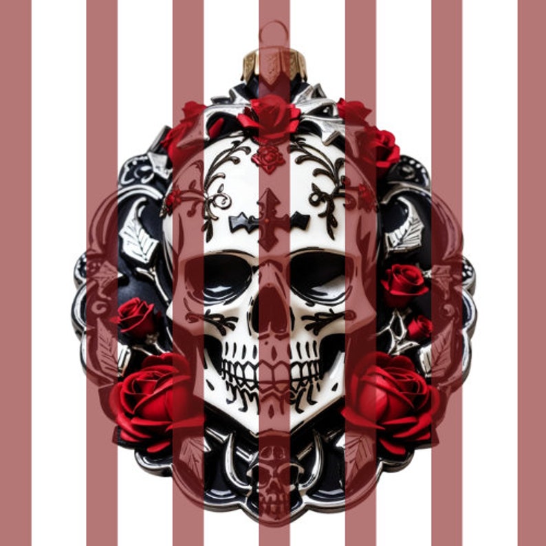 Gothic Christmas Ornament, Gothic Sticker, Macabre PNG, Horror ...
