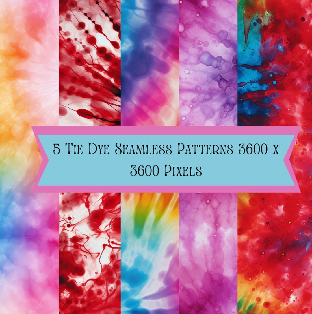 Tie Dye Seamless Patterns - High Quality Digital Papers - Digital ...