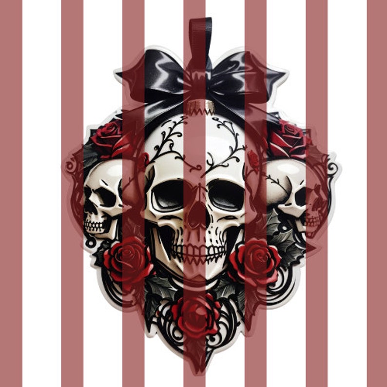 Gothic Christmas Ornament, Gothic Sticker, Macabre PNG, Horror ...