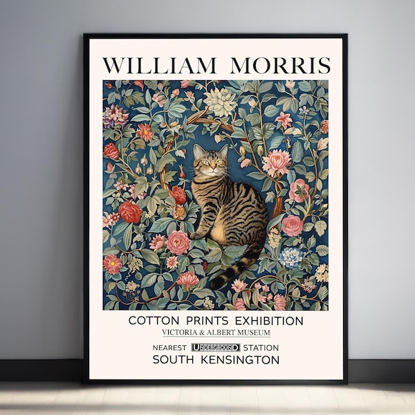 William Morris Print, William Morris Exhibition Print, William Morris Poster, Vintage Wall Art ...