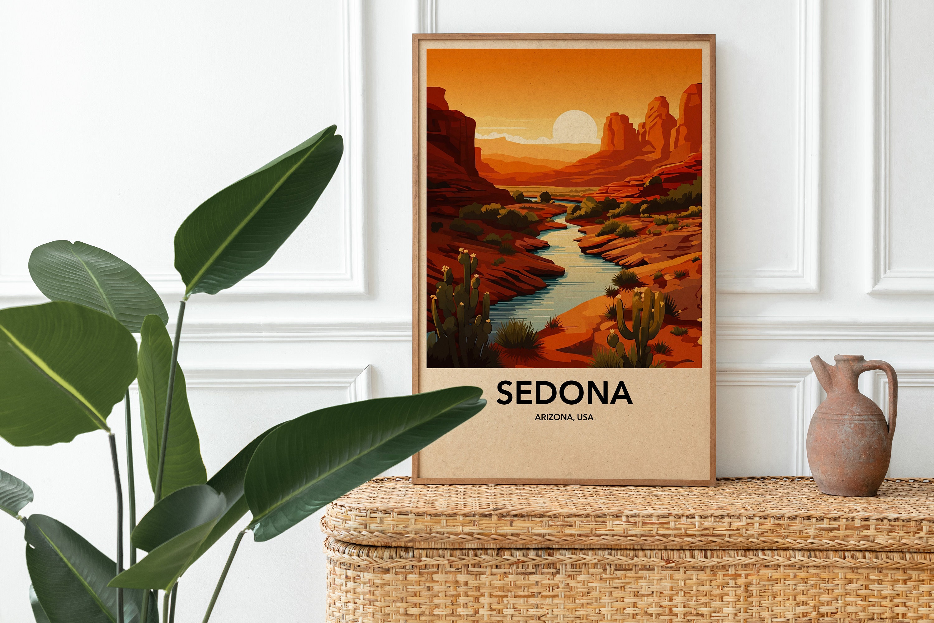 Sedona National Park Arizona Travel Print Sedona Arizona Poster Sedona ...