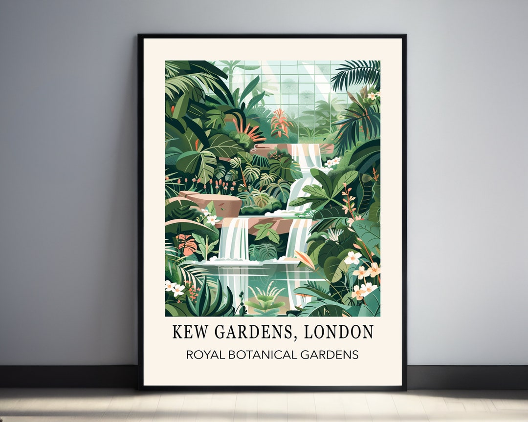 Nature Green Wall Art Tropical Garden Print Vintage Kew Gardens Prints ...