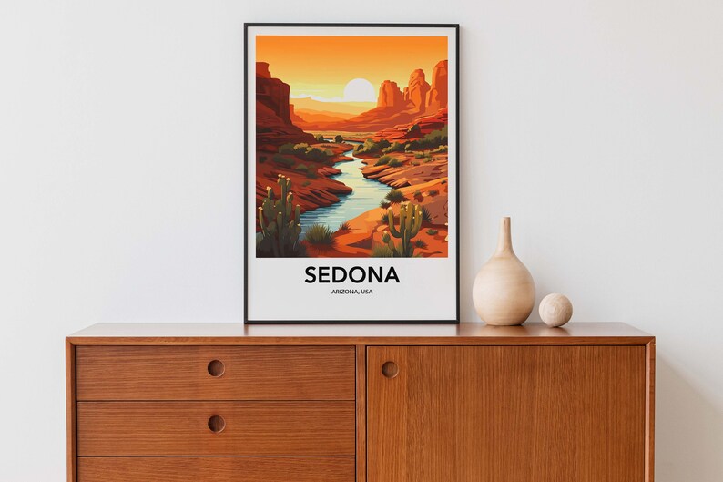Sedona National Park Arizona Travel Print Sedona Arizona Poster Sedona ...