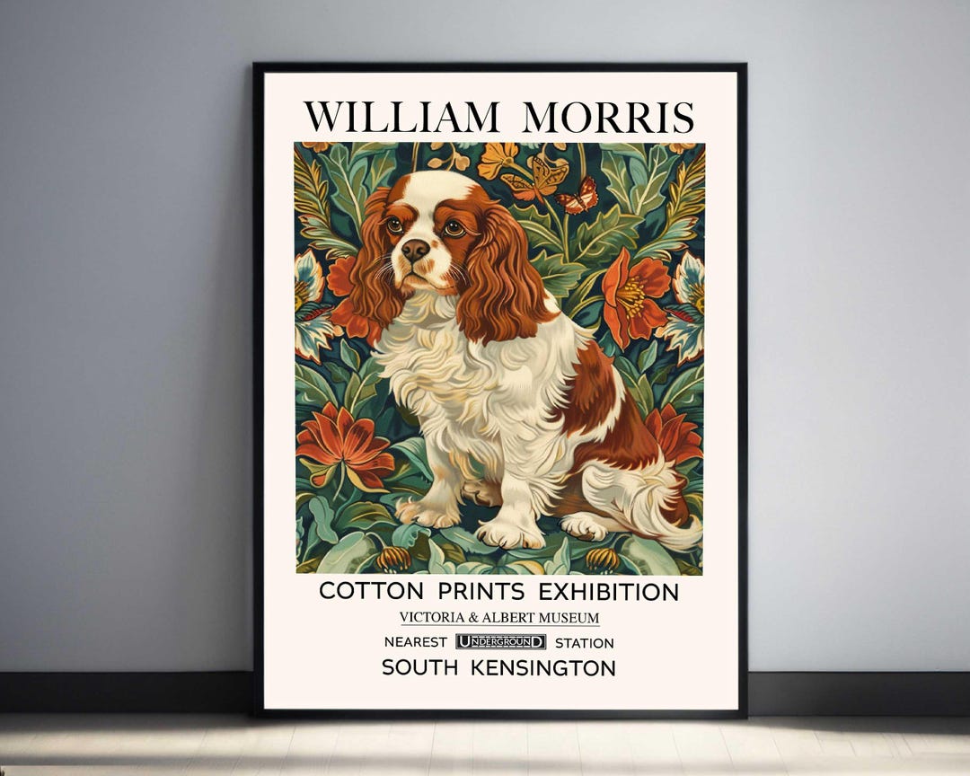 William Morris Cocker Spaniel Print: Vintage Dog Wall Art - Etsy