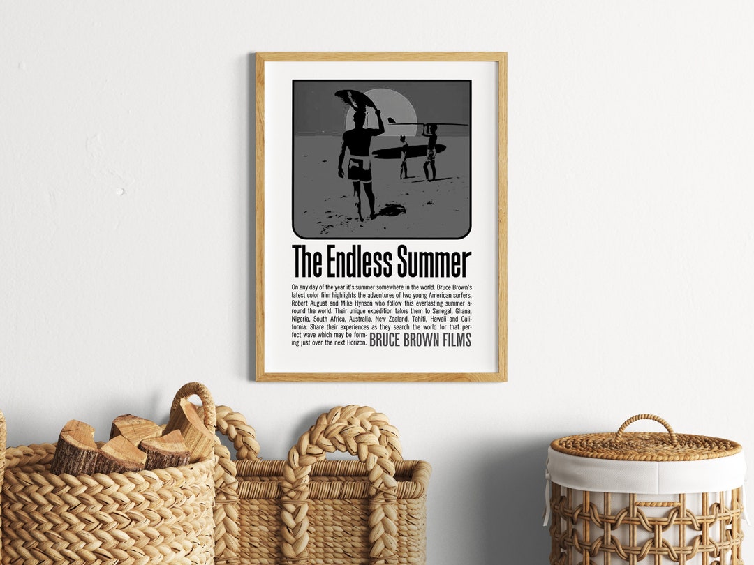 The Endless Summer Vintage Movie Poster Black and White - Etsy