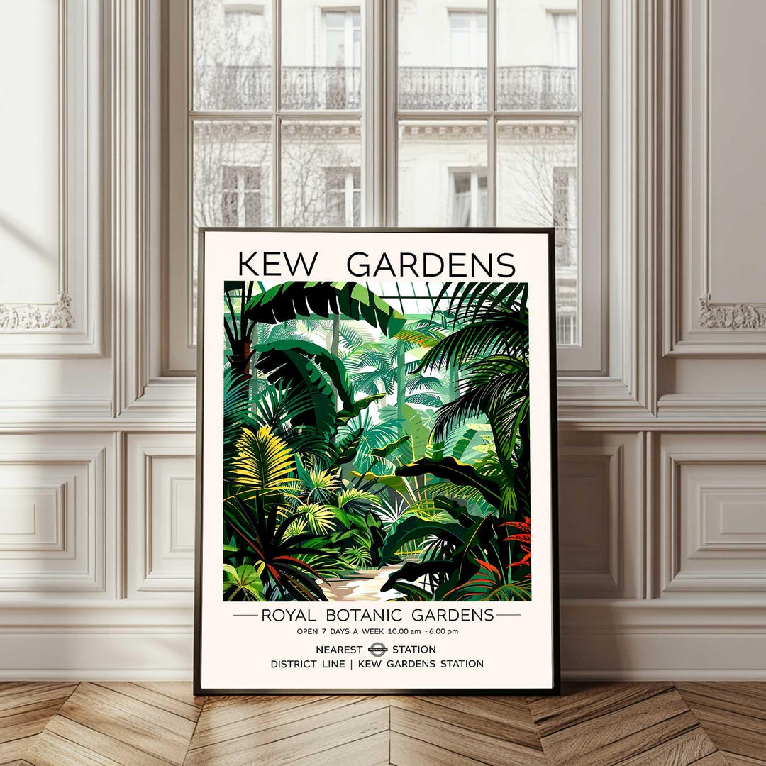 Botanical Print Kew Gardens Poster Garden Print for Living Room ...