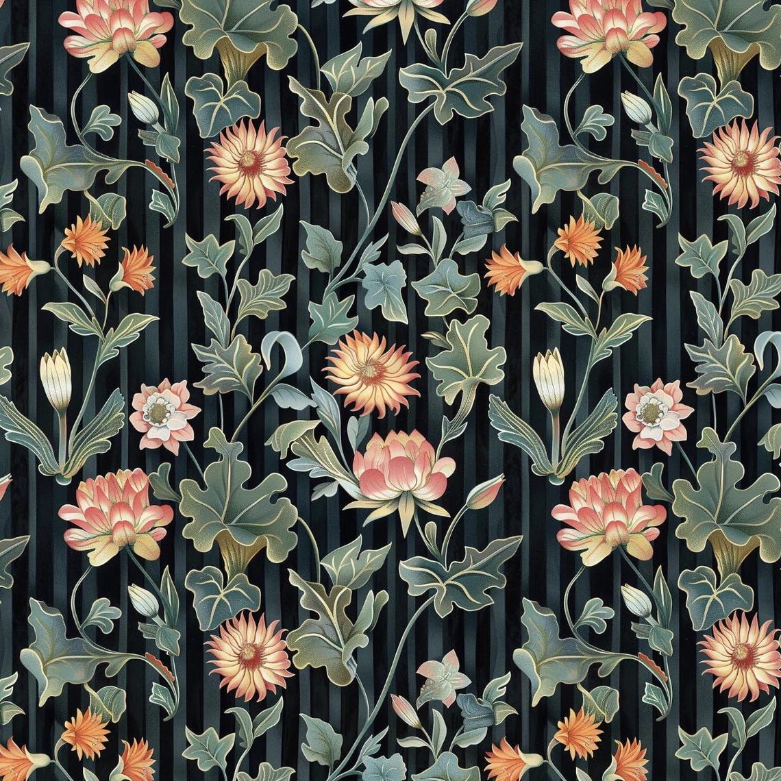 9 William Morris Seamless Patterns Ornate Flowers Repeat Surface ...