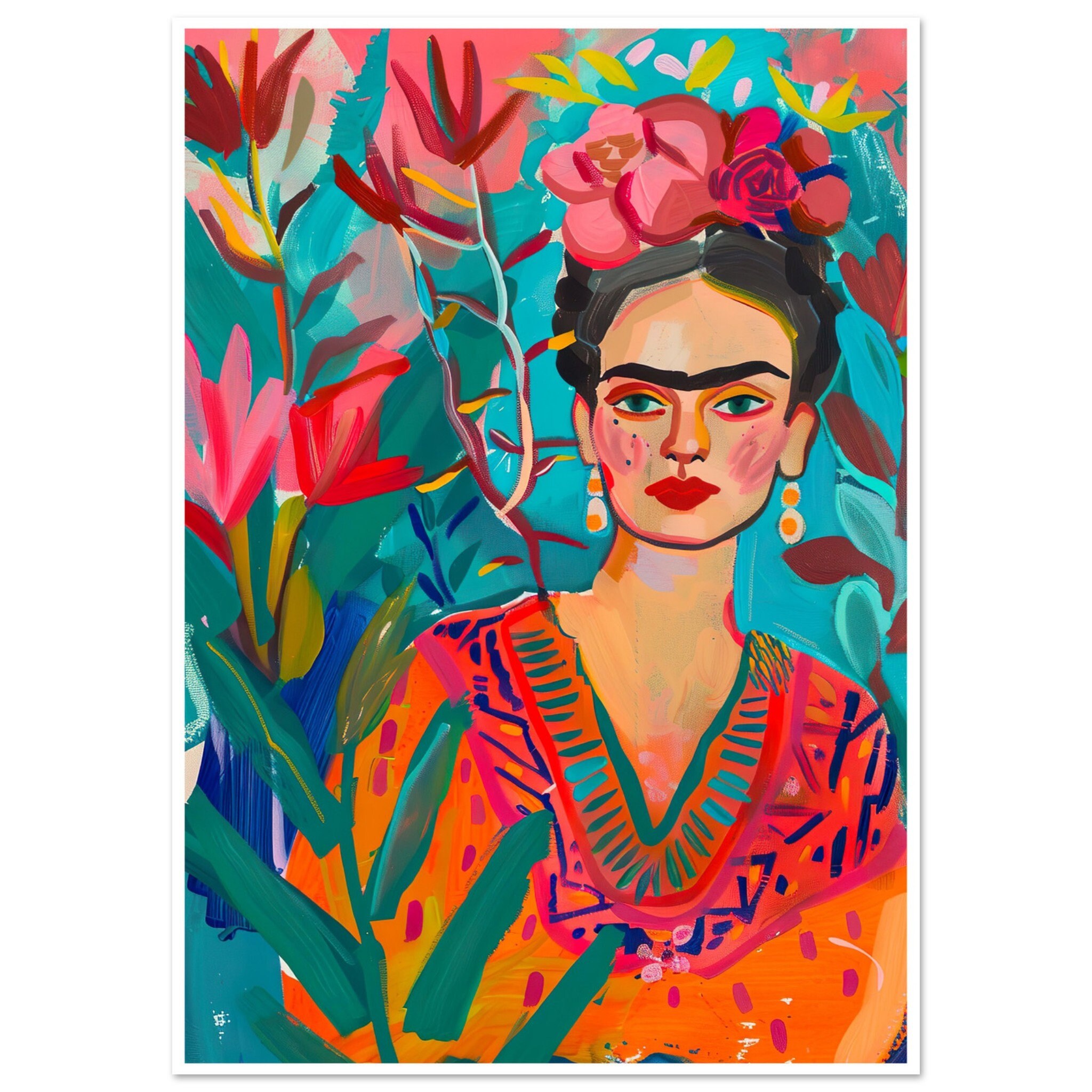 Frida Kahlo Frida Kahlo Self Portrait Print, Frida Kahlo Art, Frida ...