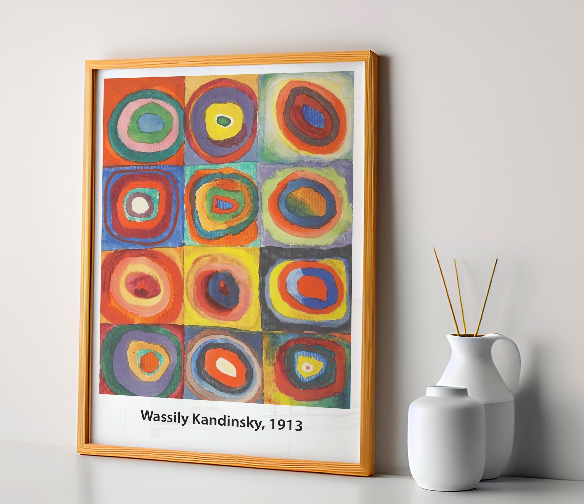 Wassily Kandinsky, Colour Study Square Circles Abstract Geometric ...