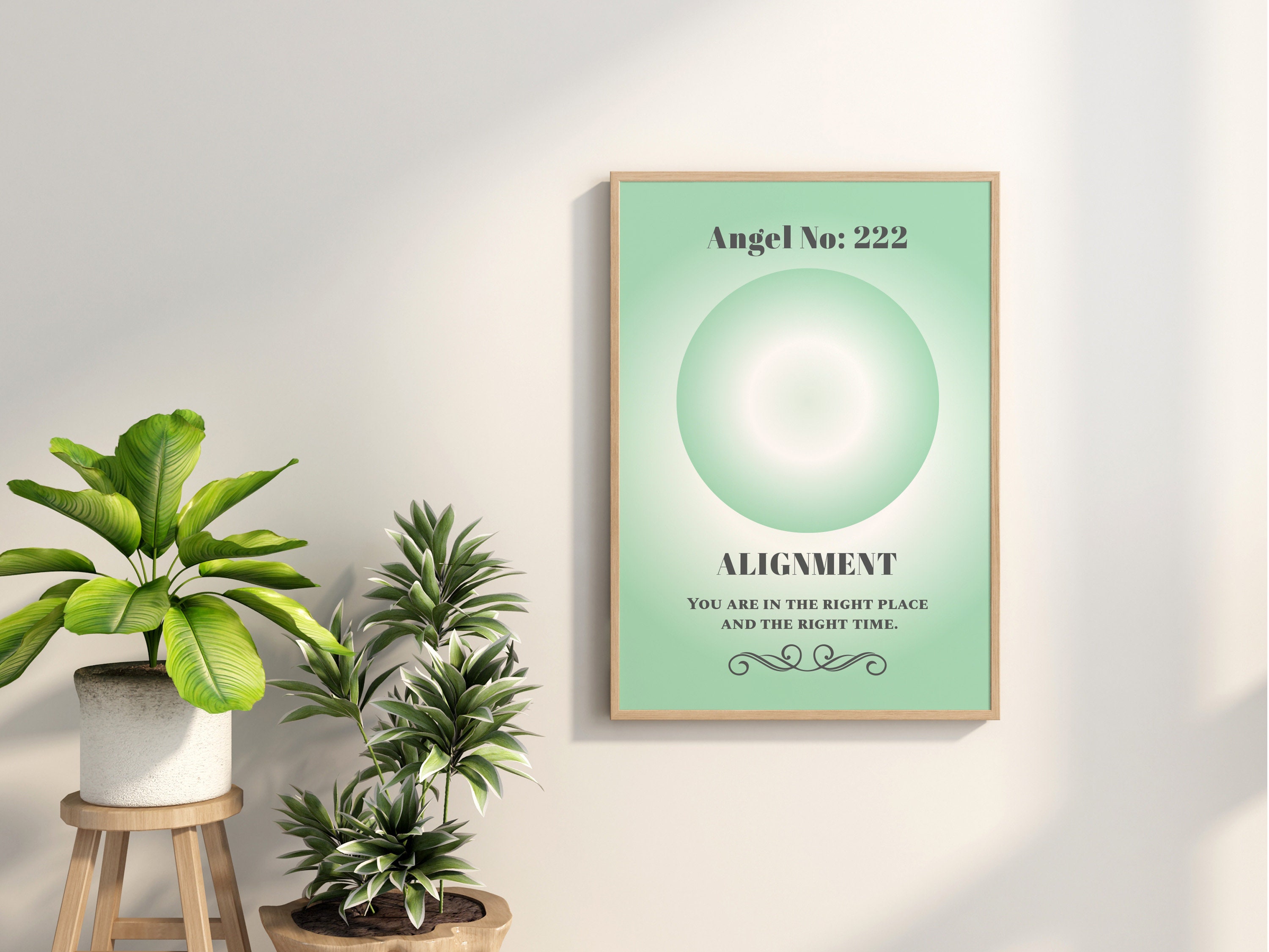 Angel Number 222 Alignment Energy Gradient Design Gallery Wall Art ...