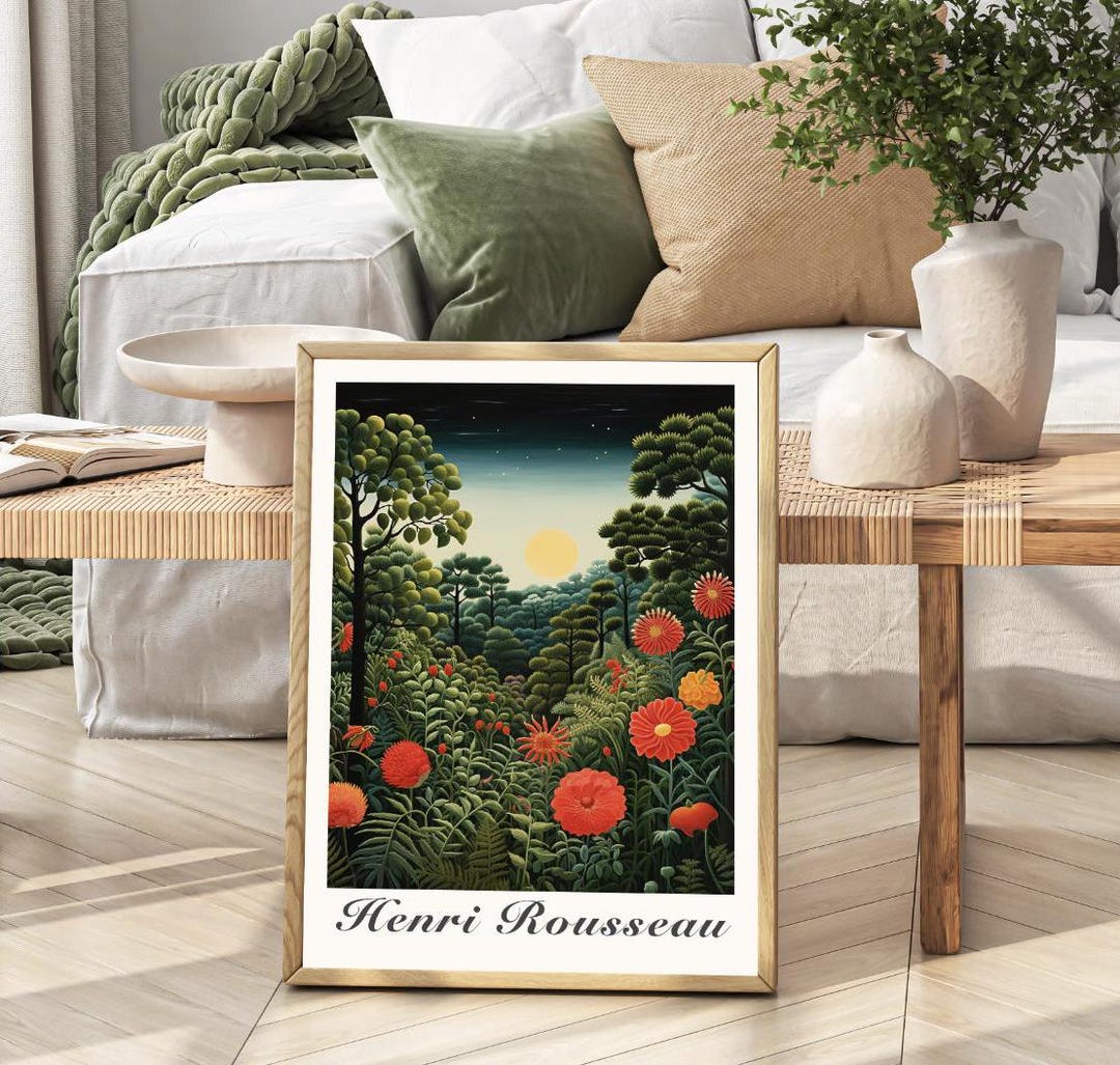 Equatorial Landscape Print HENRI ROUSSEAU Style Vintage Home Decor ...