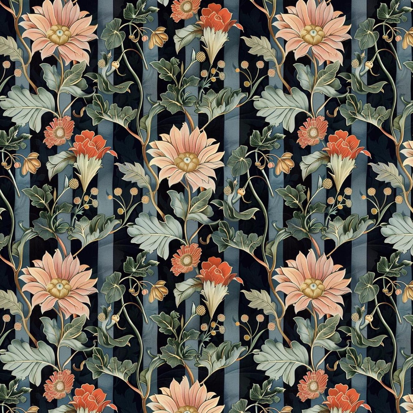 9 William Morris Seamless Patterns Ornate Flowers Repeat Surface ...