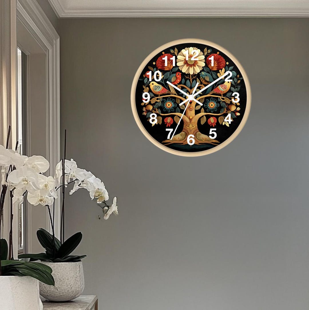 William Morris Clocks Tree of Life Wall Clock for Living Room Bed Room ...