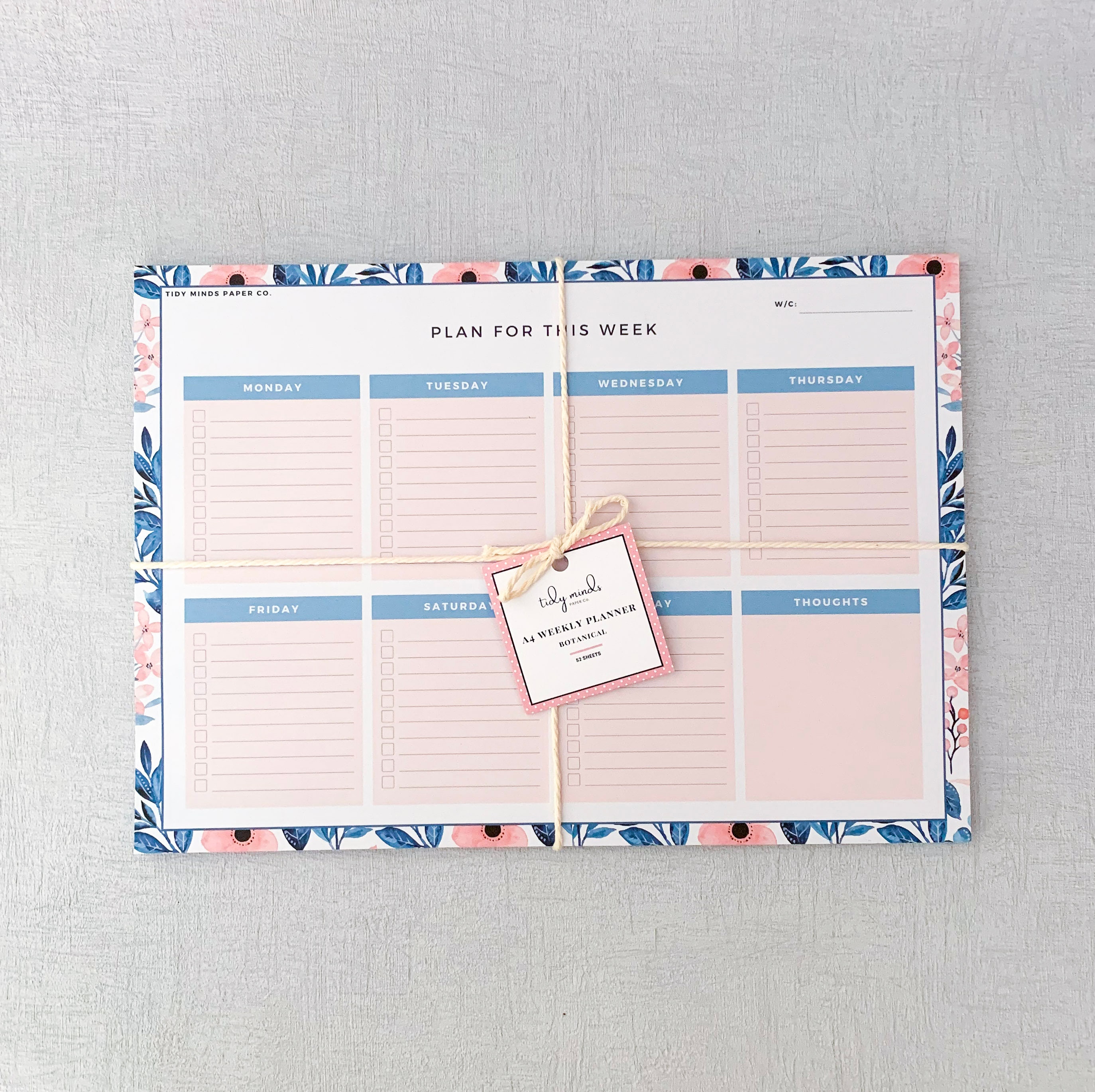 Weekly Planner Notepad, Task Tracker, A4 Weekly Desk Pad, Week Planner ...
