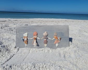 Three Ladies Shell People Art - Etsy