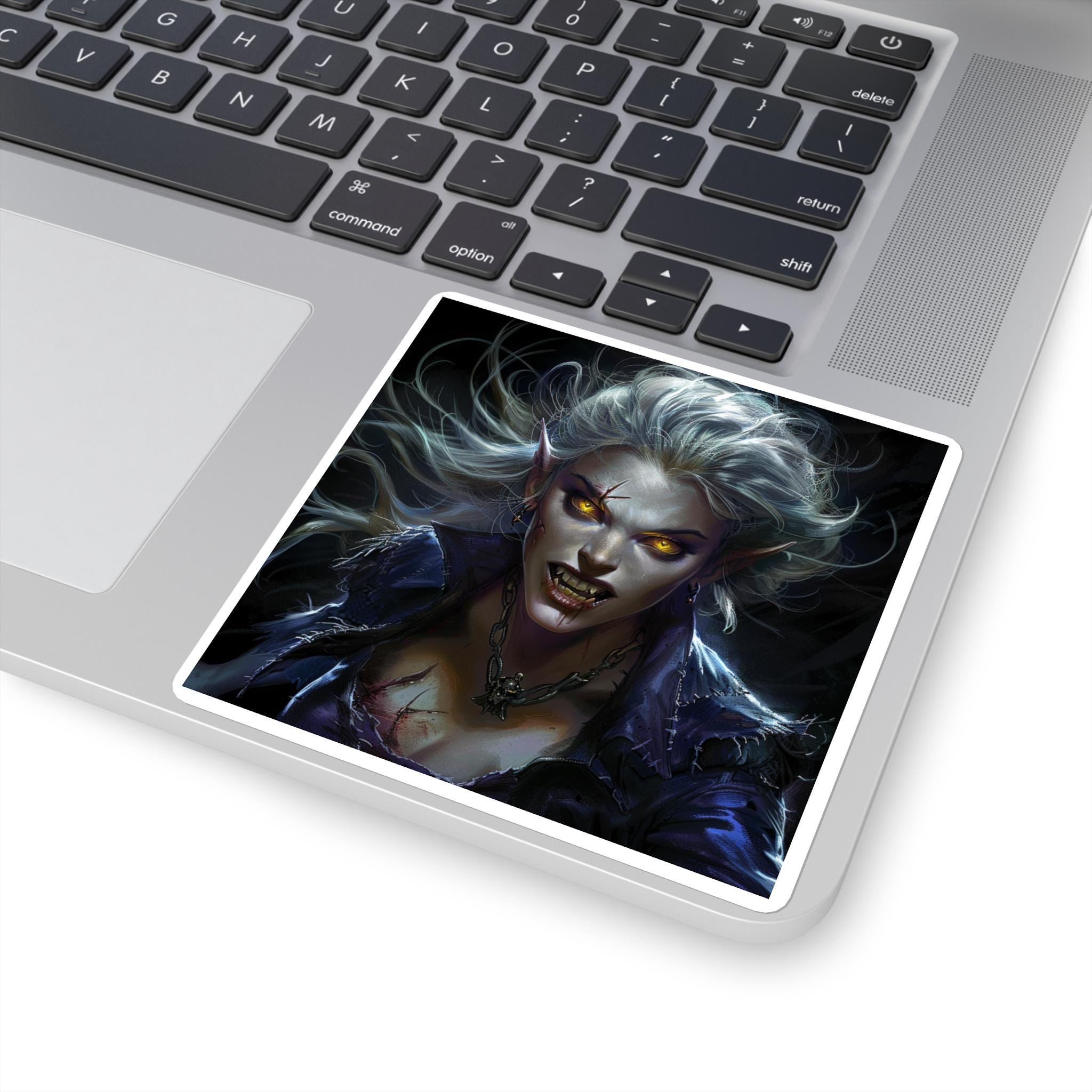 Halloween Gift Female Vampire Square Stickers - Etsy