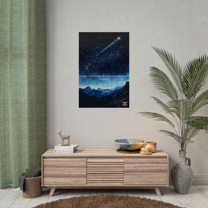 Starry Night Sky Shooting Star, Rolled Posters, Elementary School ...