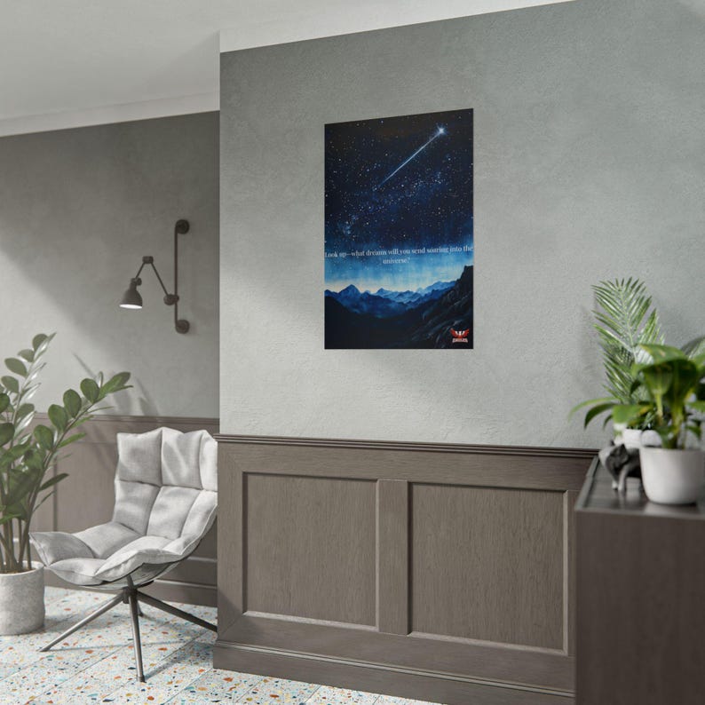 Starry Night Sky Shooting Star, Rolled Posters, Elementary School ...