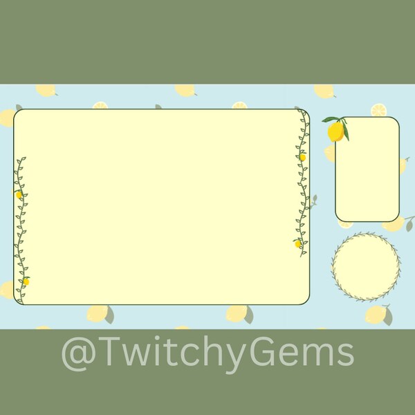 Lemon Themed Twitch Overlay - Etsy