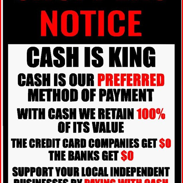 Credit Card Surcharge Sign - Etsy