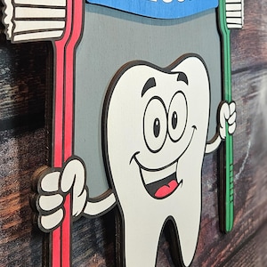 Hand-painted Smiling Tooth Welcome Sign: Dental Office Decor - Etsy