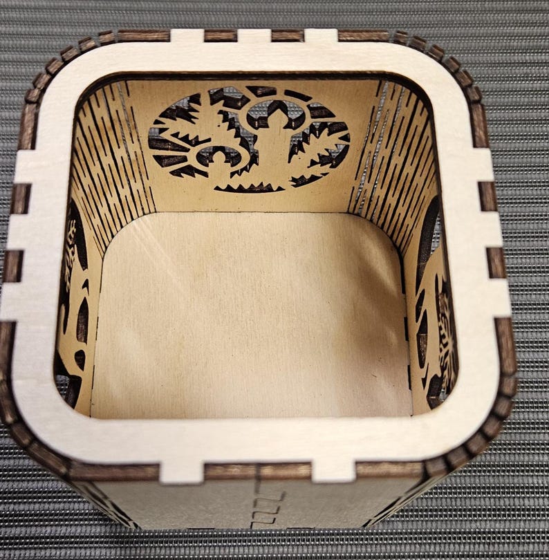Handcrafted Laser-cut Wooden Decorative Box - Etsy