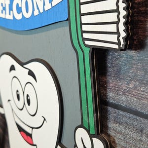 Hand-painted Smiling Tooth Welcome Sign: Dental Office Decor - Etsy